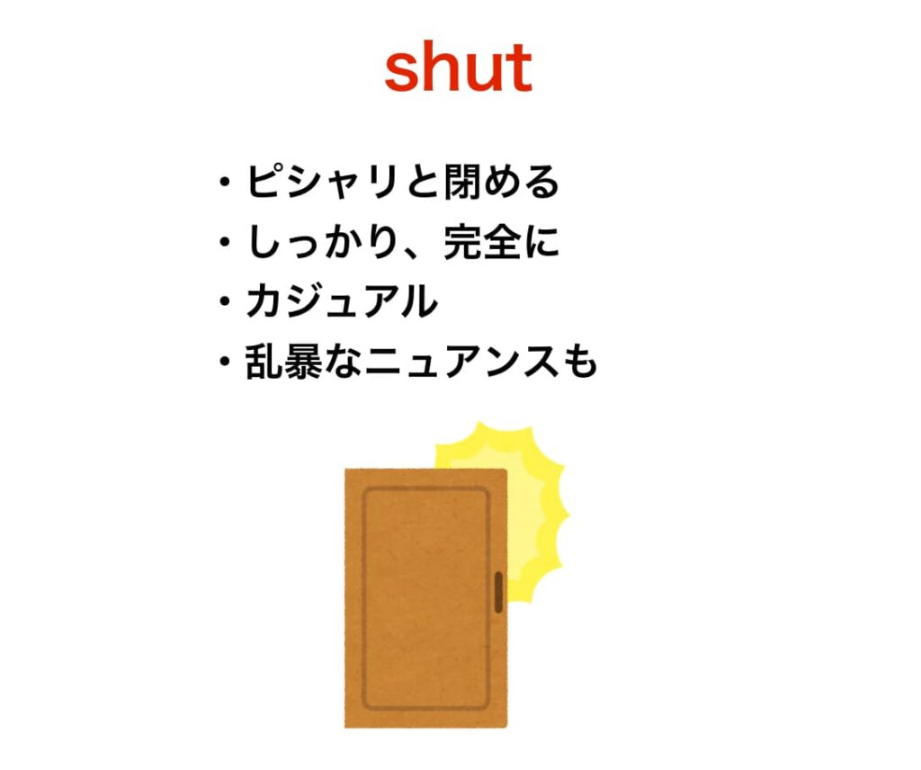 closeとshutの違いは？簡単に使い分ける方法！ | 【Aitem】池袋校とオンラインの英会話スクール